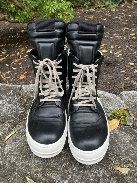 Rick Owens Rick Owens Black / White Geobaskets (45) | Grailed