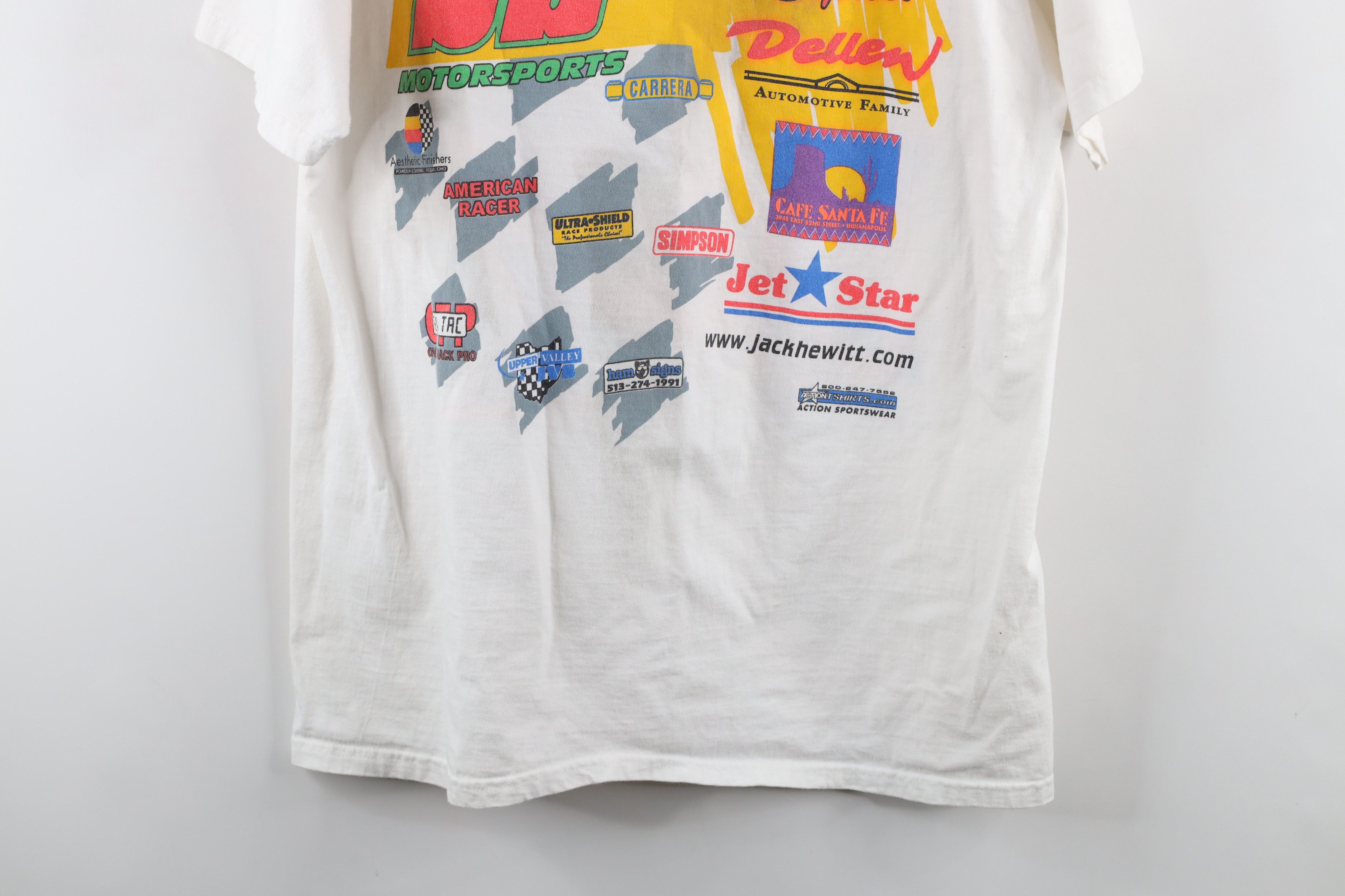 Vintage Vintage Autographed Jack Hewitt Racing T-Shirt White Cotton ...