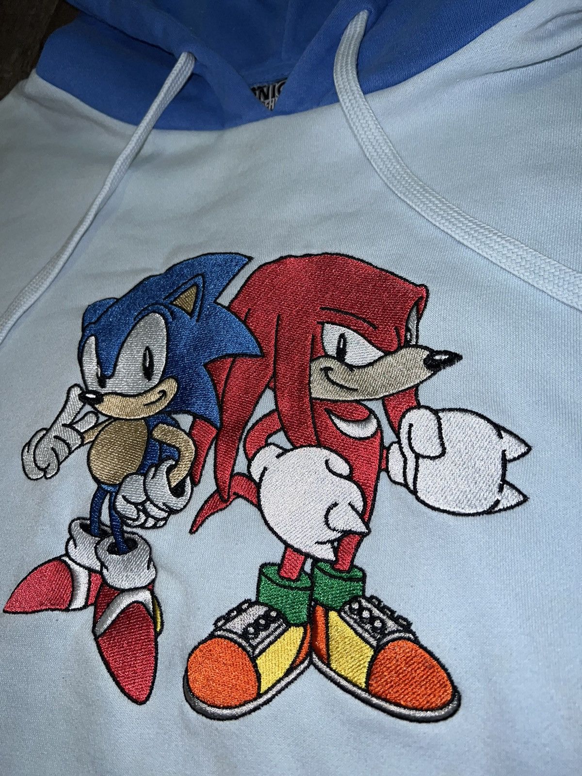 Streetwear Sonic the Hedgehog SEGA Sonic Knuckles Embroidered Hoodie ...