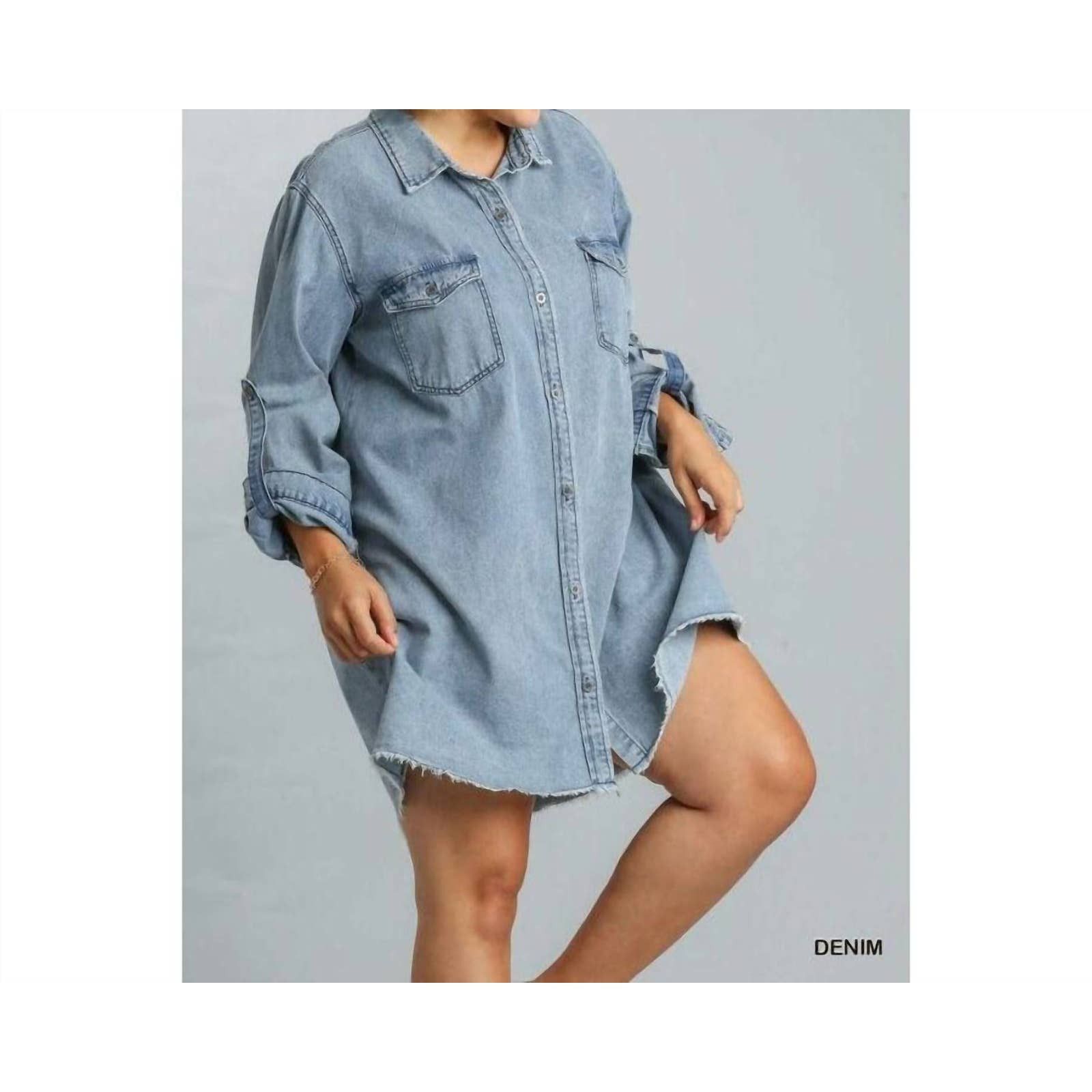 Designer UMGEE Dress With Unfinished Hem In Denim | Grailed
