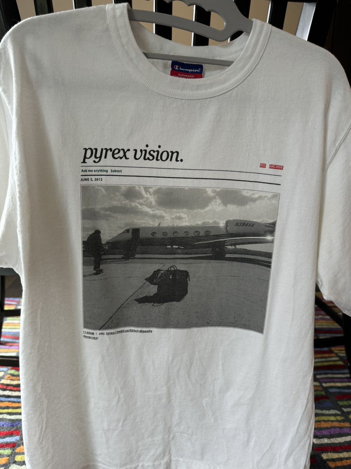 Off-White × Pyrex Vision × Virgil Abloh Pyrex Vision Tarmac Tee | Grailed