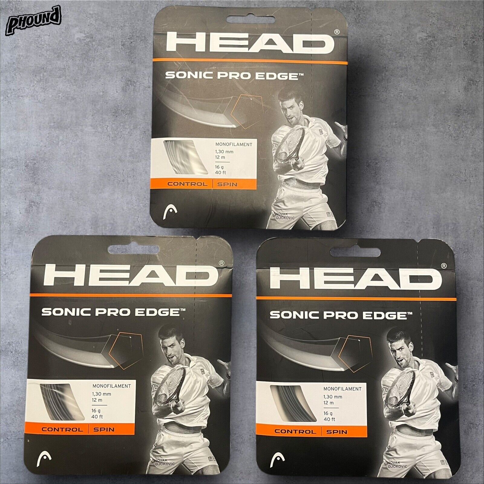 Rare HEAD Sonic Pro Edge Tennis String Set-16G 3 Sets Of String | Grailed