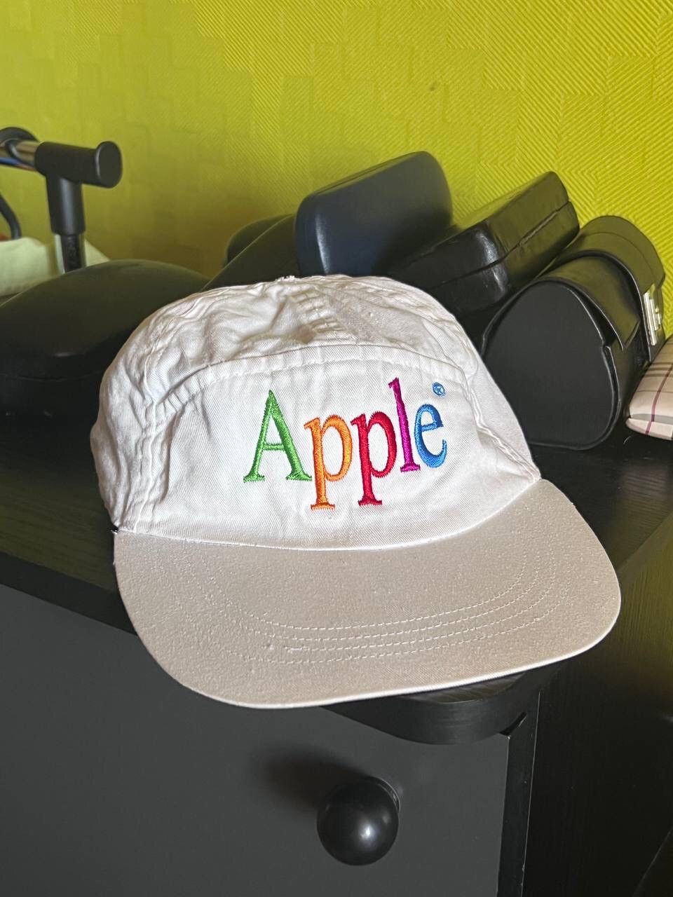Vintage 90s Vintage Apple Macintosh Rainbow Cap Hat White Steve Jobs ...