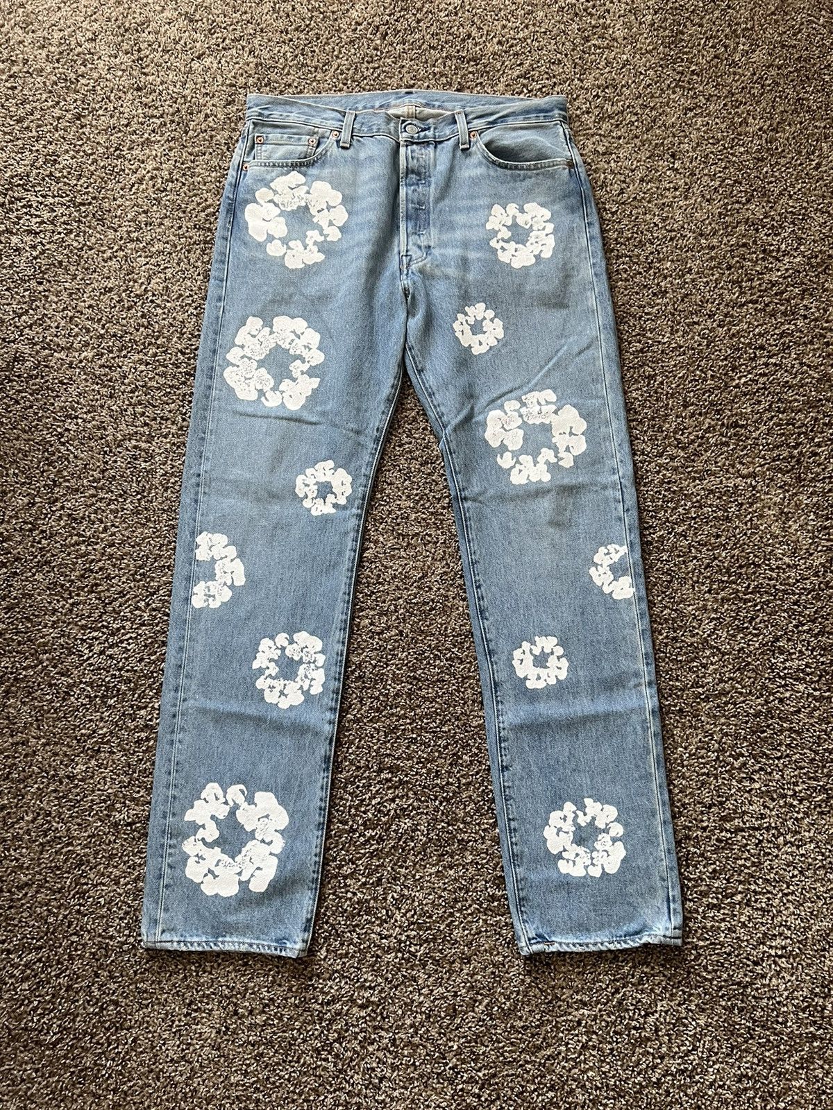 DENIM TEARS × Levi's Denim Tear 501 Levi Jeans | Grailed