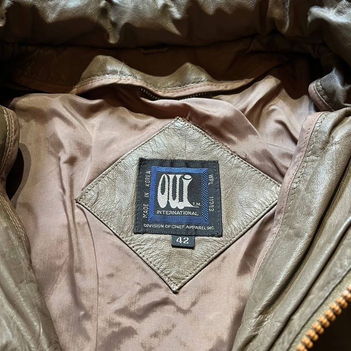 Vintage Vintage 80s Oui Brown Light Leather Jacket | Grailed