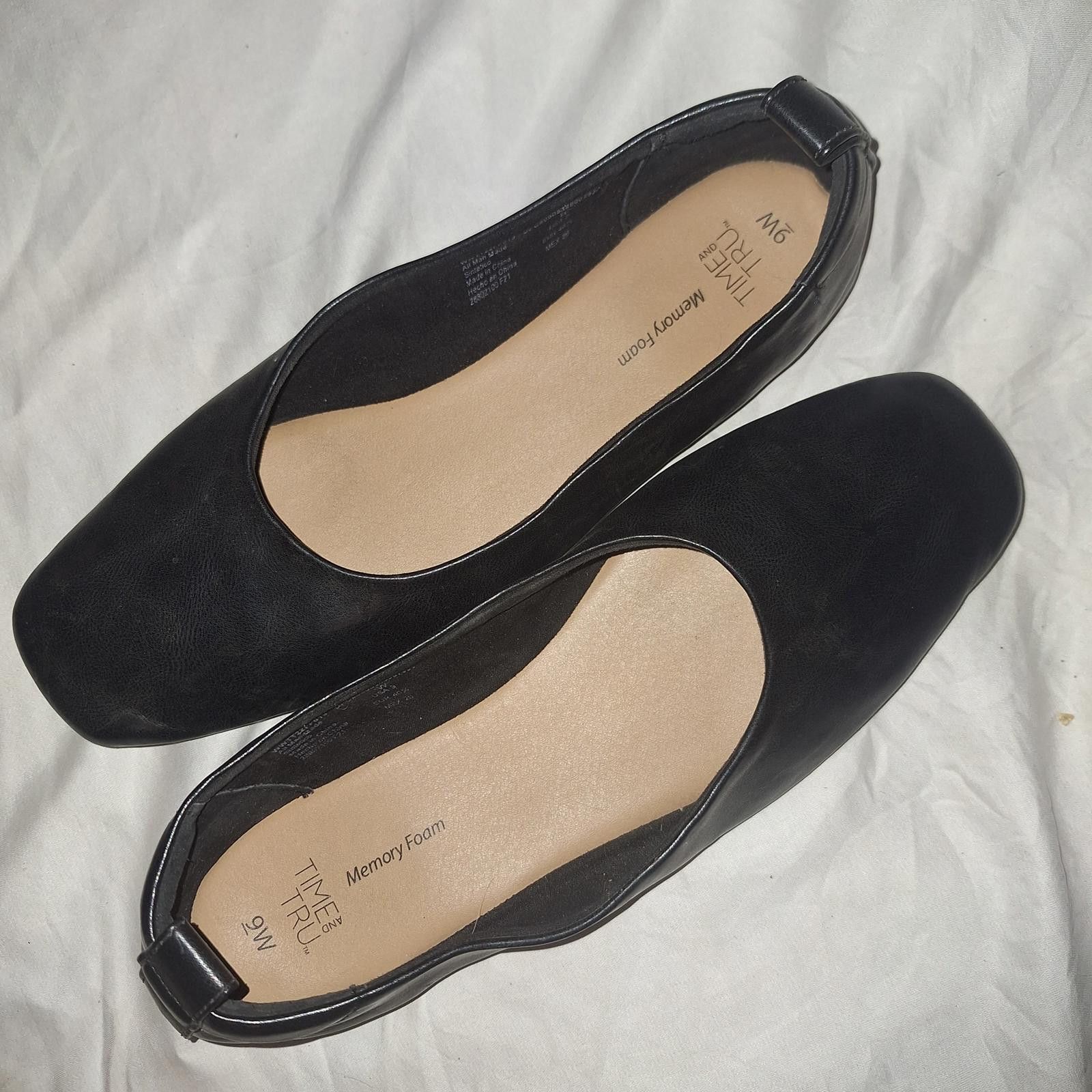 Designer Time and Tru Women's Soft Square Toe Ballet Flats | Grailed