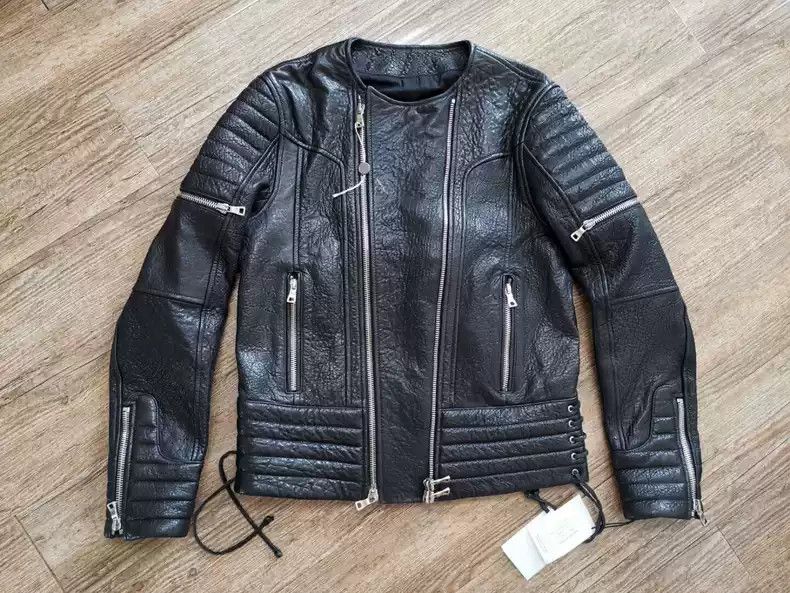 Balmain Balmain Double zipper leather coat | Grailed