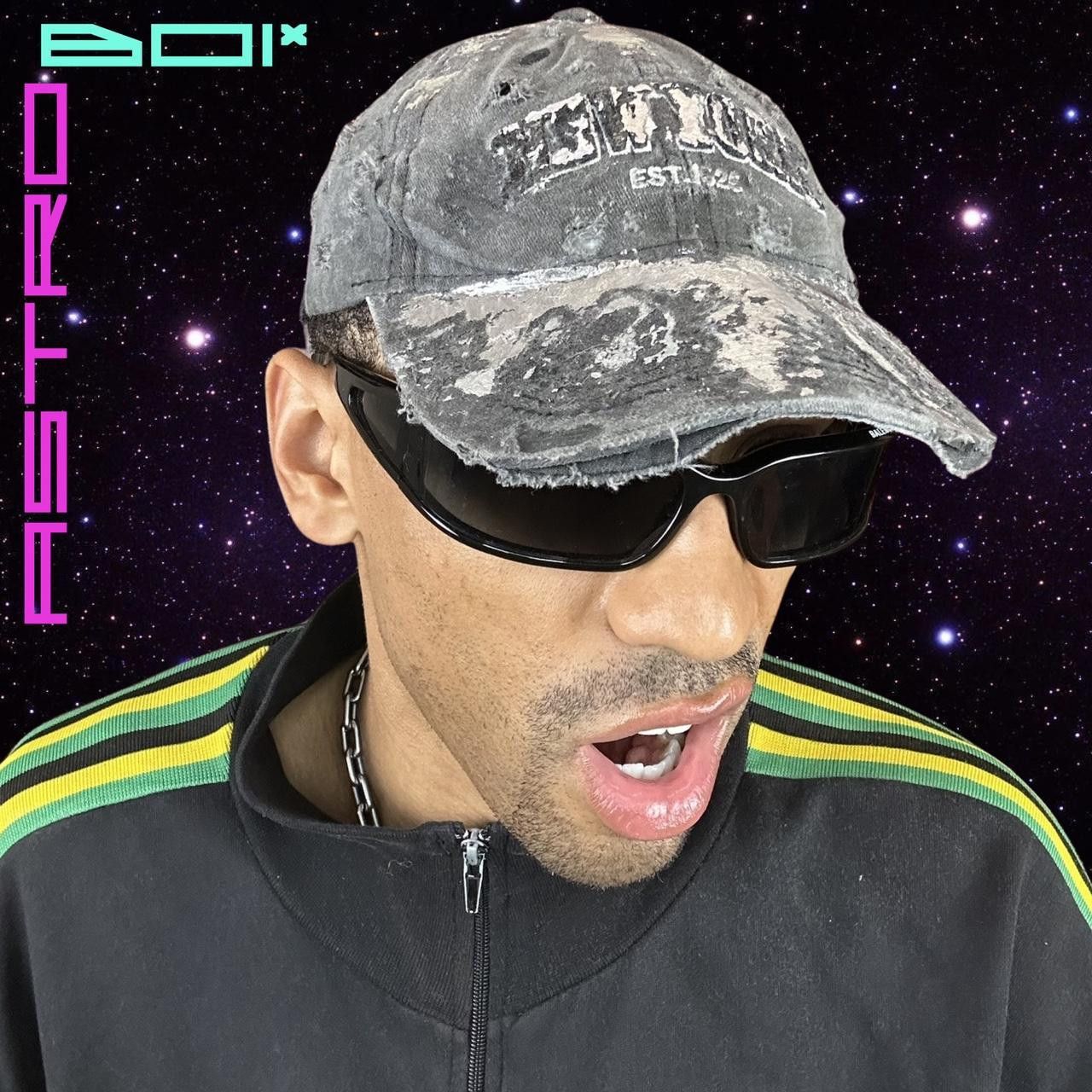 Other ASTROBOI* NEW YORK BLACK DISTRESSED METALLIC DRIP HAT | Grailed