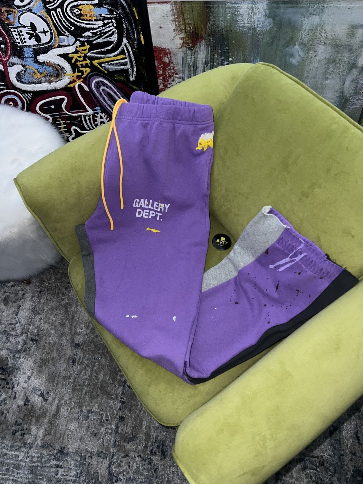Gallery Dept. Paint splatter flare sweatpants XL | Grailed