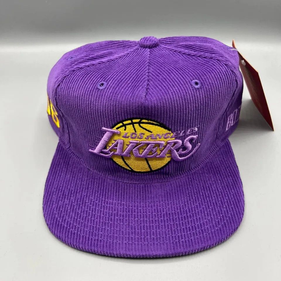 Mitchell & Ness Los Angeles LA Lakers Corduroy Hat Snapback Cap Lebron ...