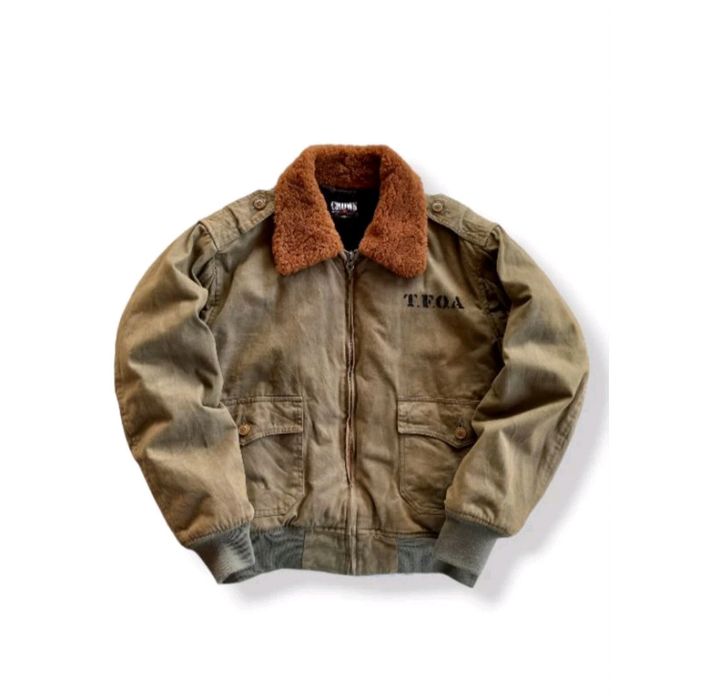 Japanese Brand THE FRONT OF ARMAMENT TFOA CROWS BOMBER FLIGHT JACKET ...