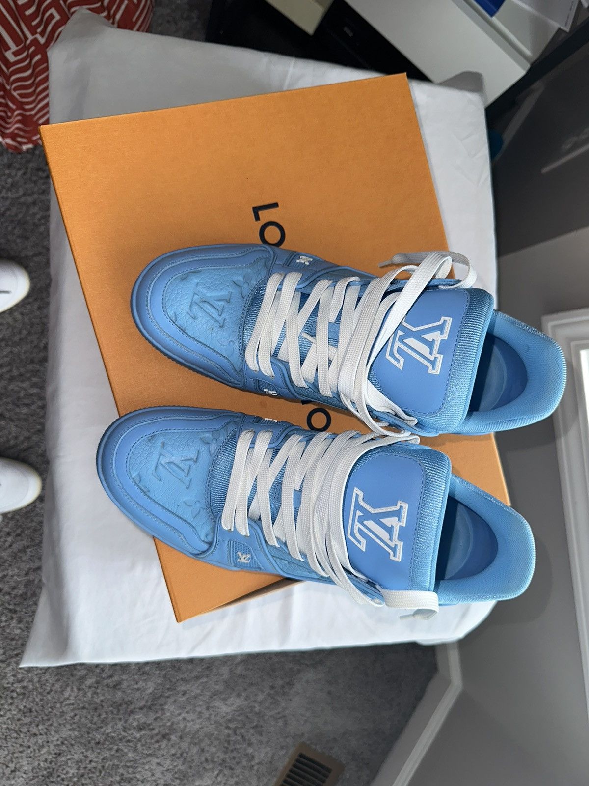 Louis Vuitton Louis Vuitton Blue Low Top Sneaker | Grailed