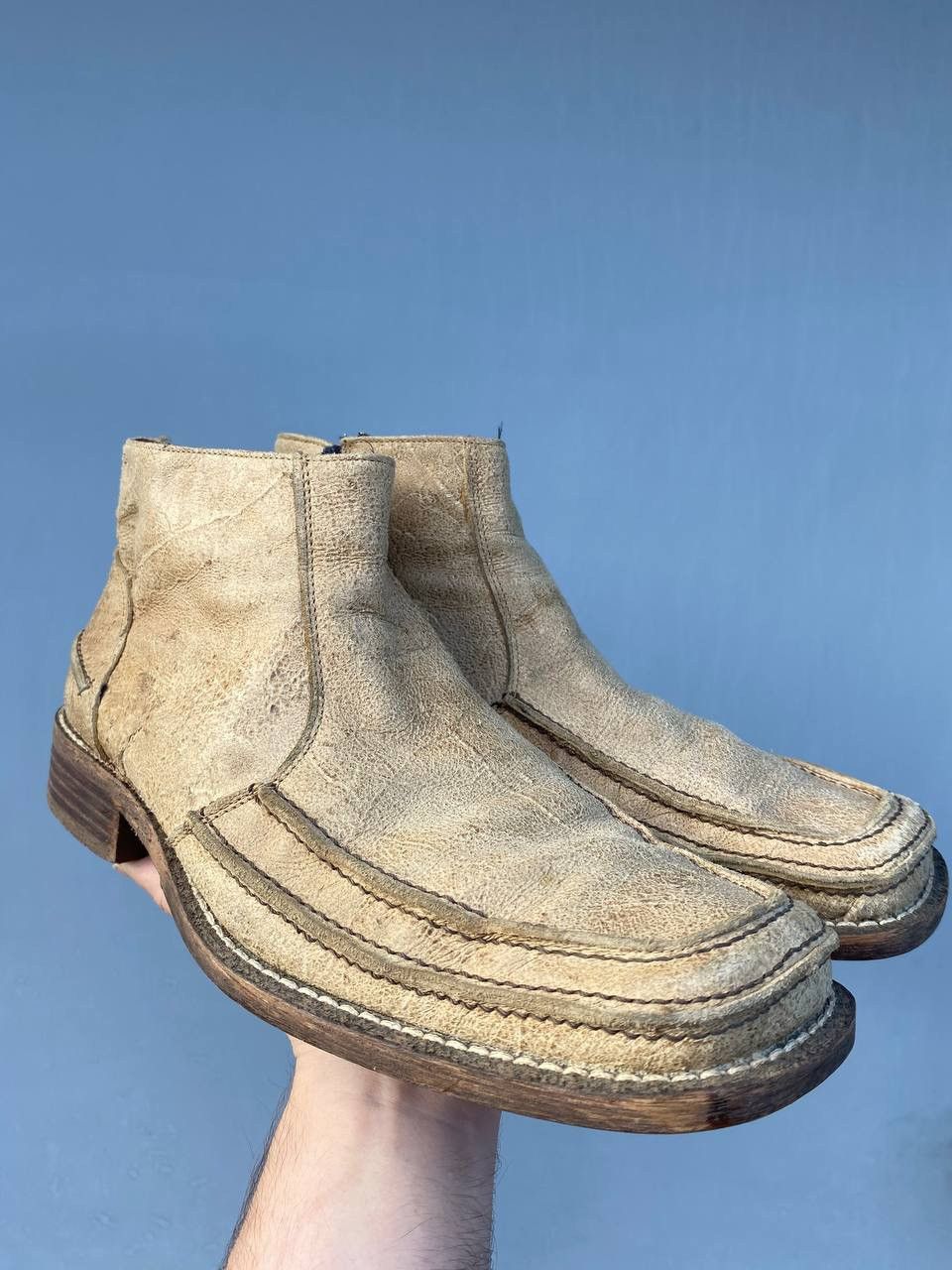 Other VTG Leather AS 98 Guidi Style Western Y2K Ankle Biker Boots | Grailed