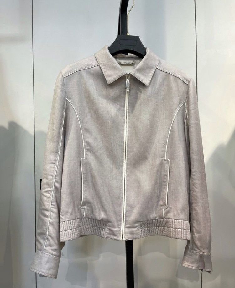 Stefano Ricci Stefano Ricci Leather Wool Bomber Jacket Beige | Grailed