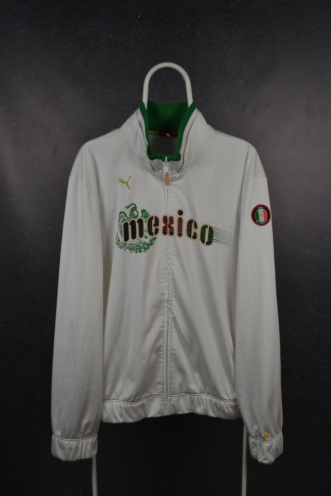 Puma Mexico Vintage Puma Zip Track Jacket Big Logo Size XL | Grailed
