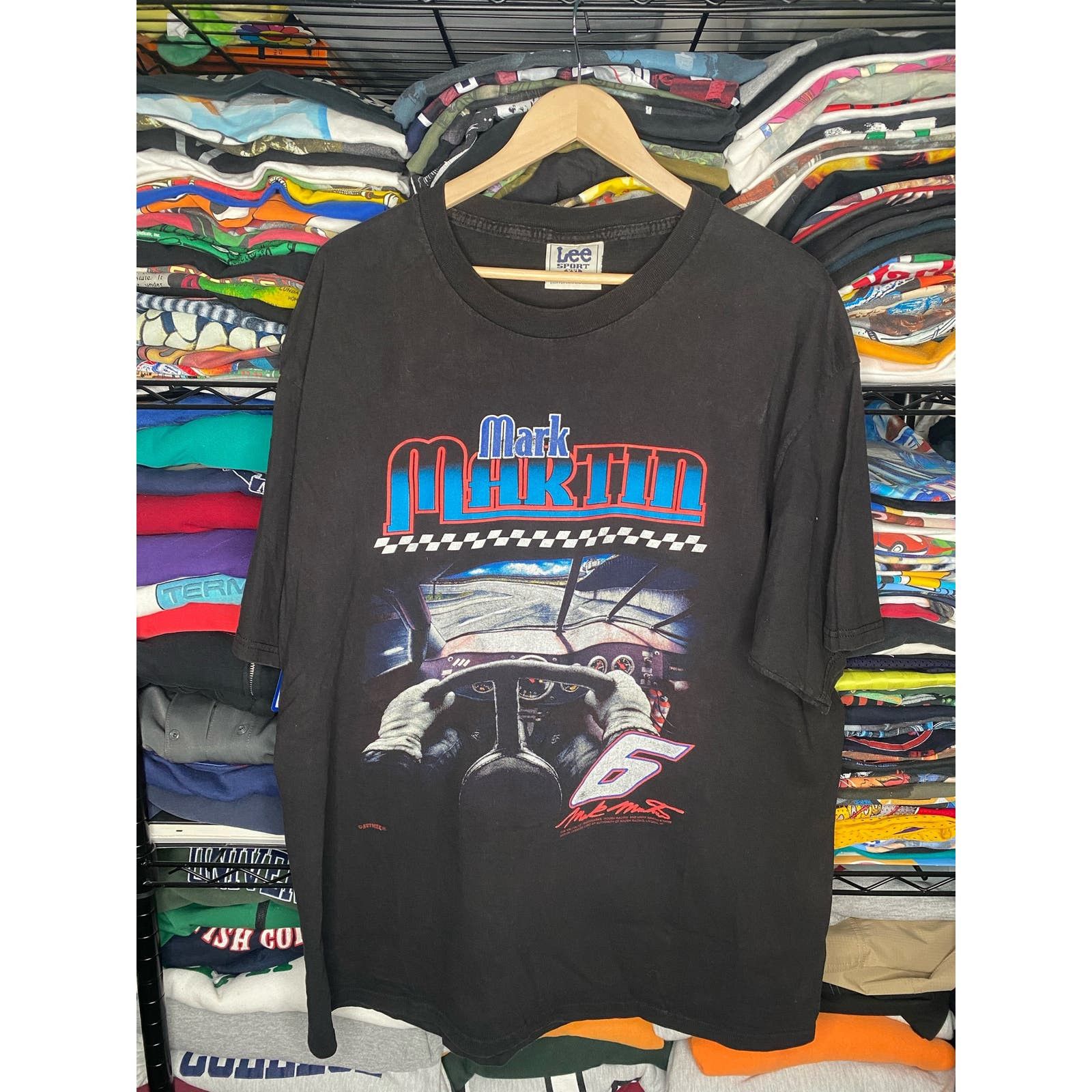Lee Vintage 90s Nascar Mark Martin Racing Graphic T-Shirt | Grailed