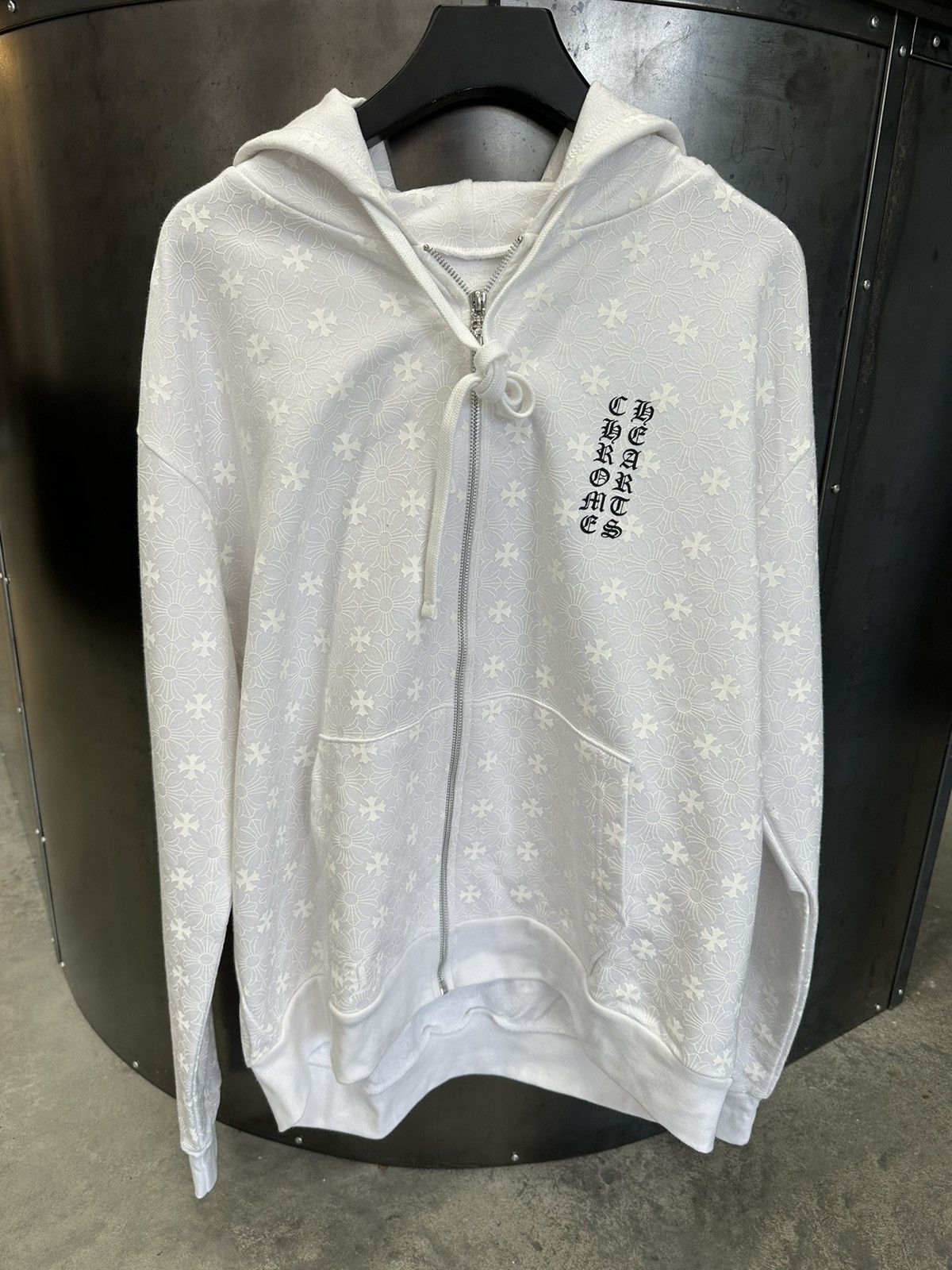 Chrome Hearts Chrome Hearts Plus Cross All Over Print Zip Up Hoodie