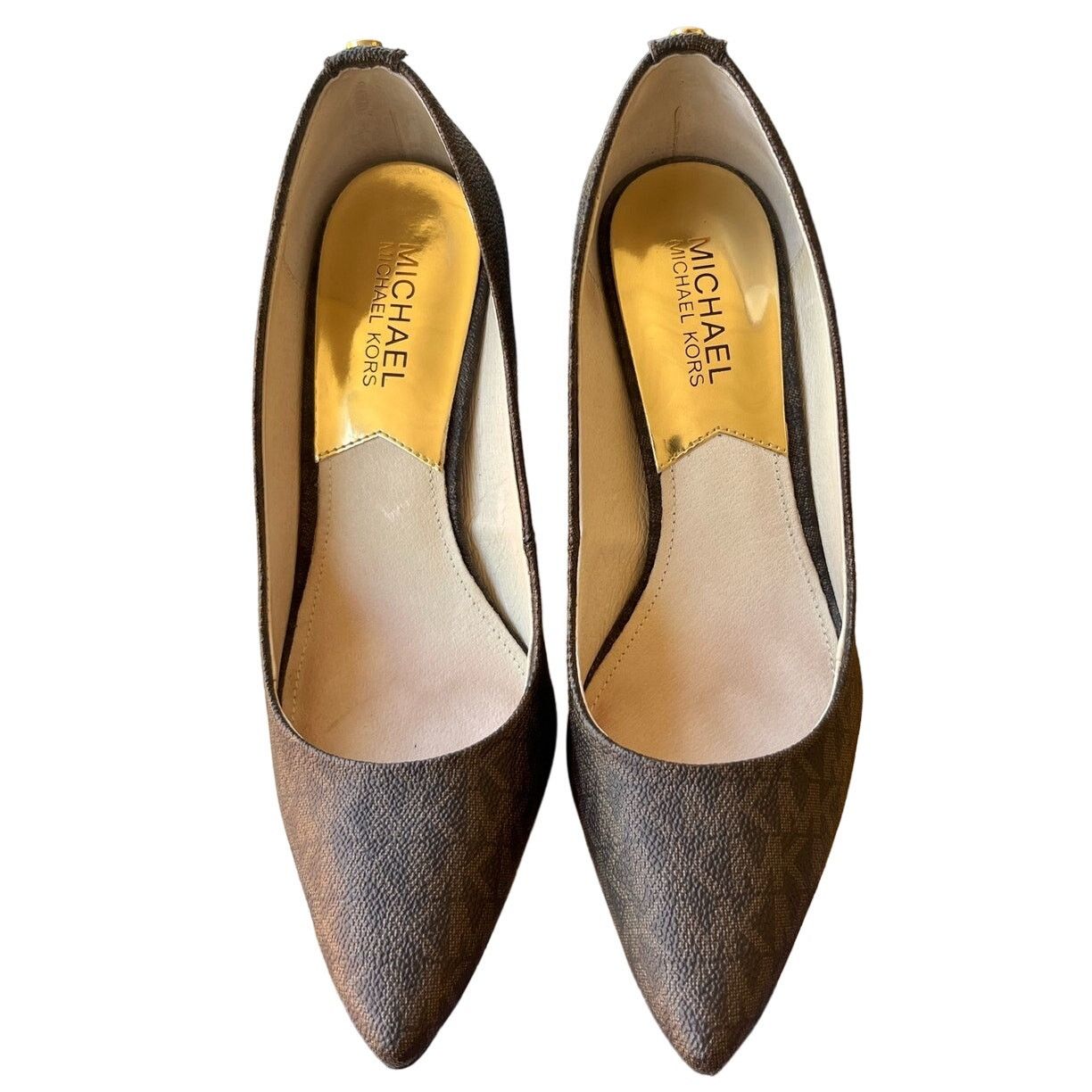 Michael Kors MICHAEL KORS Tiny MK Logo PVC Mid Pump Flex Signature ...