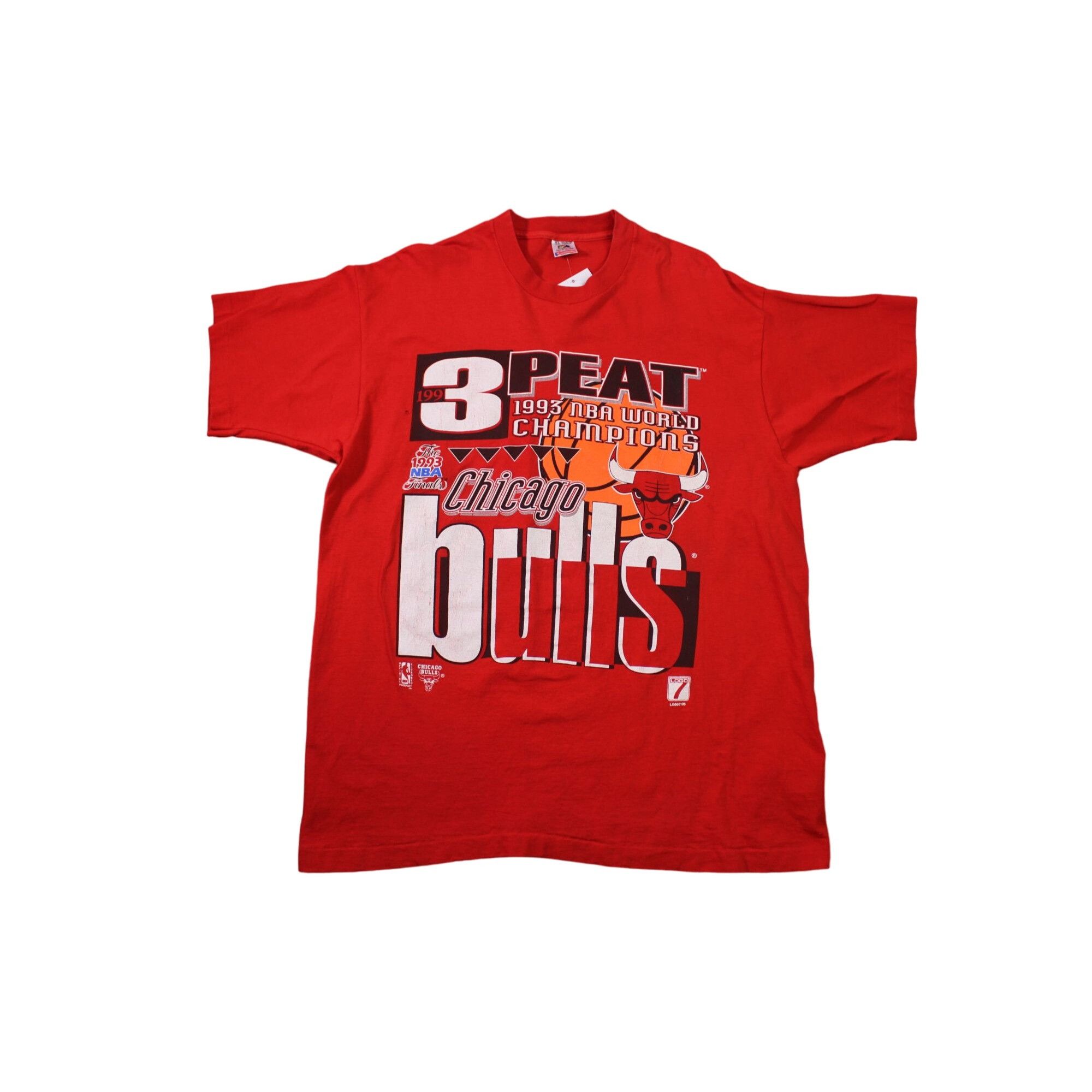 Fruit Of The Loom Vintage FOTL Chicago Bulls "3-Peat" 1993 NBA World ...