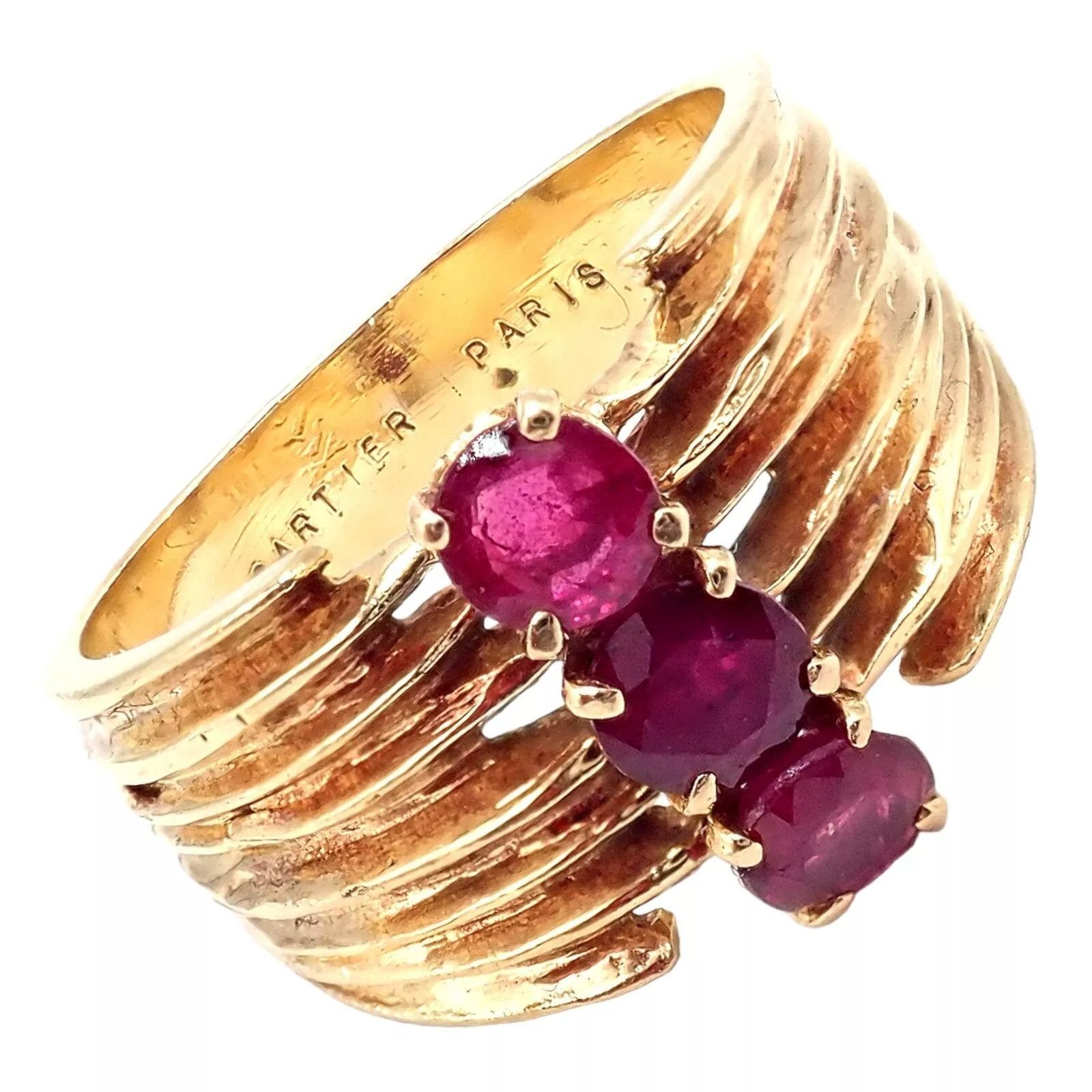 Cartier Authentic! Vintage Cartier 18k Yellow Gold Ruby Ring | Grailed