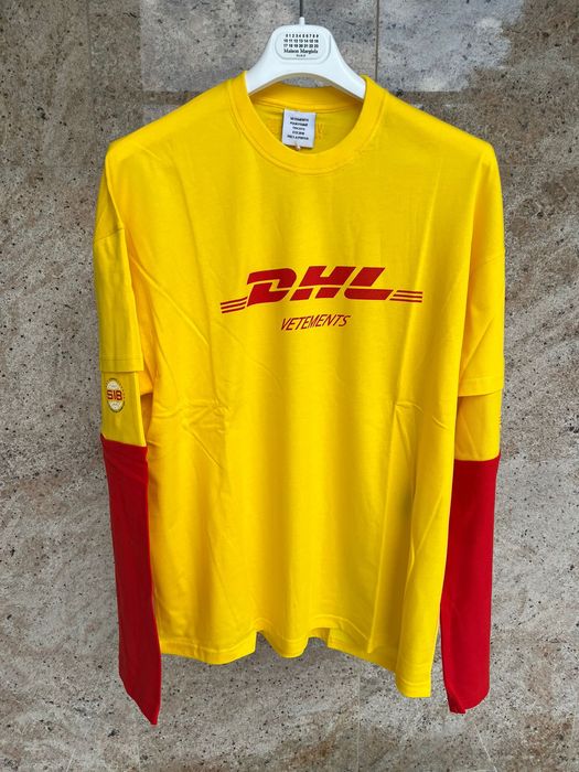 Vetements SS18 DHL Logo T-Shirt LS in Multicolor | Grailed