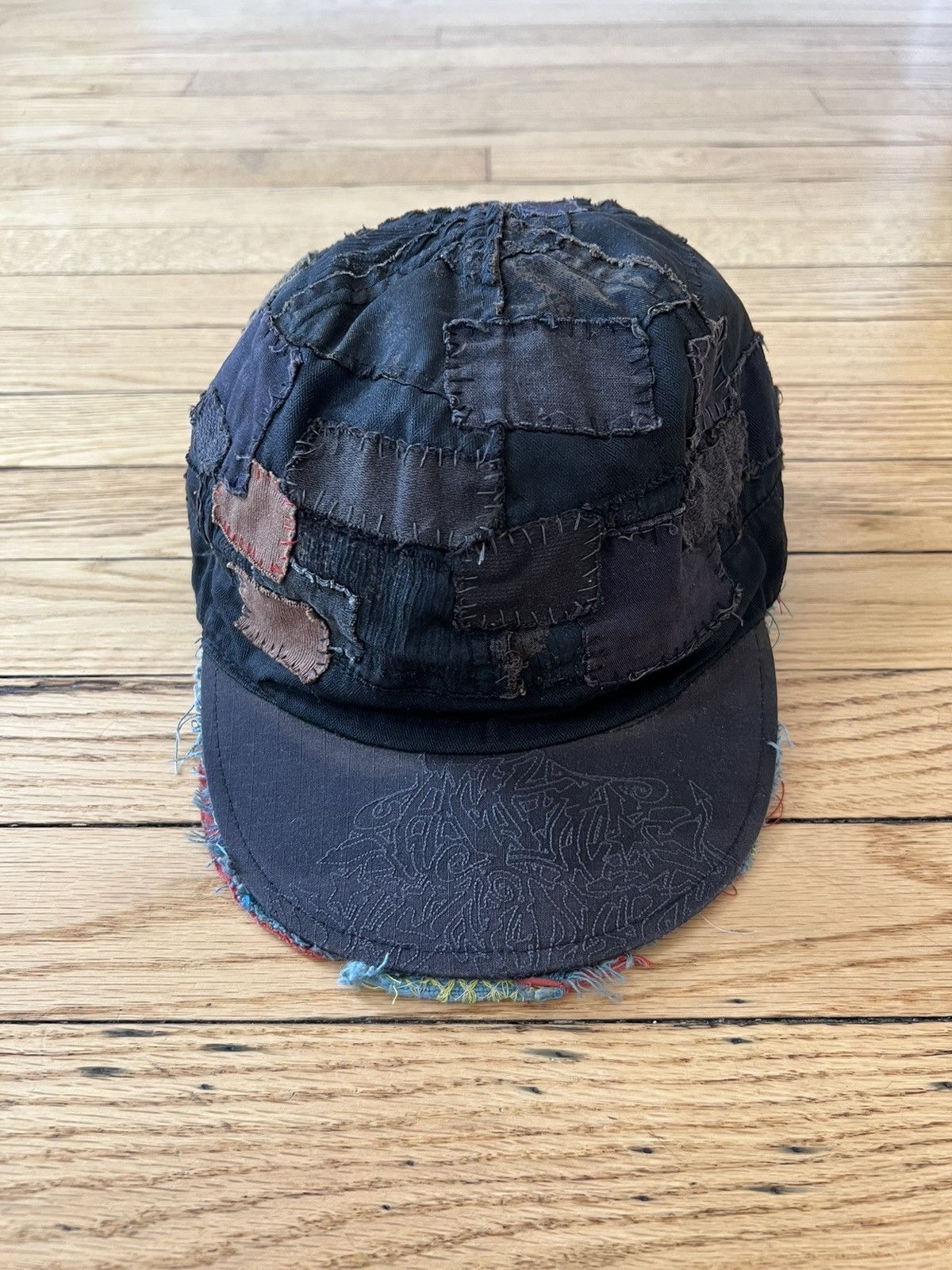 Undercover Undercover SS03 SCAB Patchwork Crust Punk Cap | Grailed