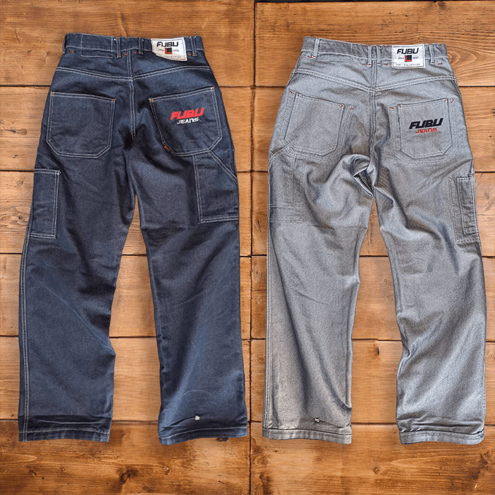 Fubu Y2K FUBU Baggy double-sided denim Jeans rare | Grailed