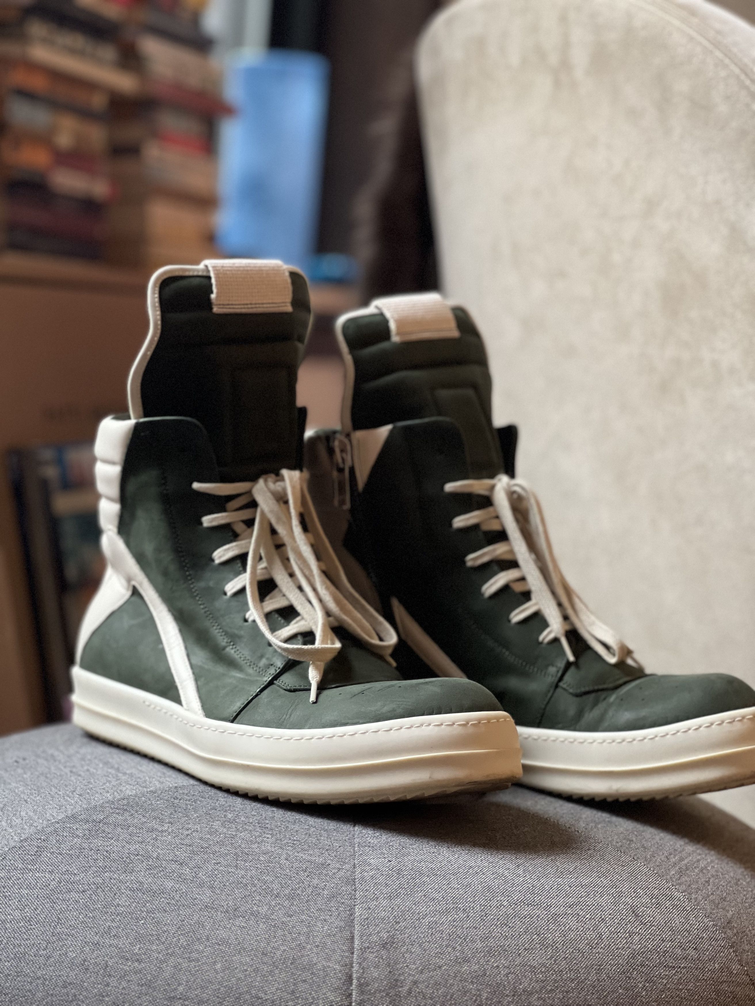 Rick Owens Rick Owens Green -LWN Geobaskets Sz 44 | Grailed