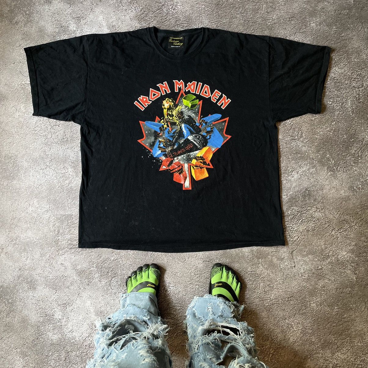 Vintage Vintage Y2K IRON MAIDEN ABSTRACT PUNK FACE HORROR SKELETON ...