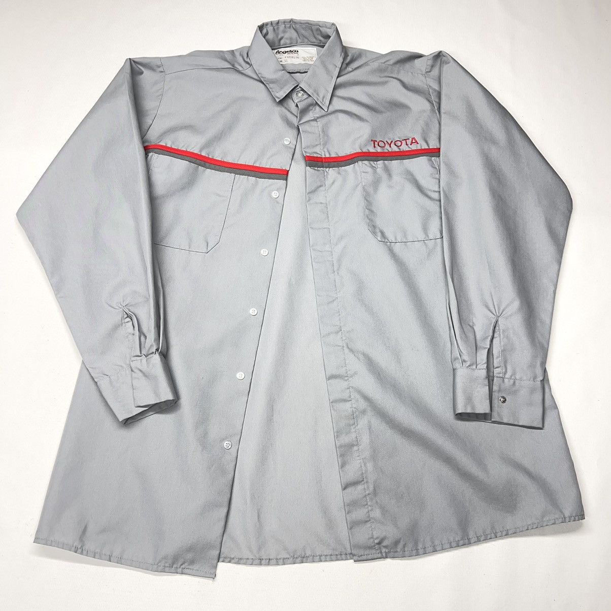 Other Toyota Shirt Mechanic Uniform Grey Button Work Wear Logo | Grailed