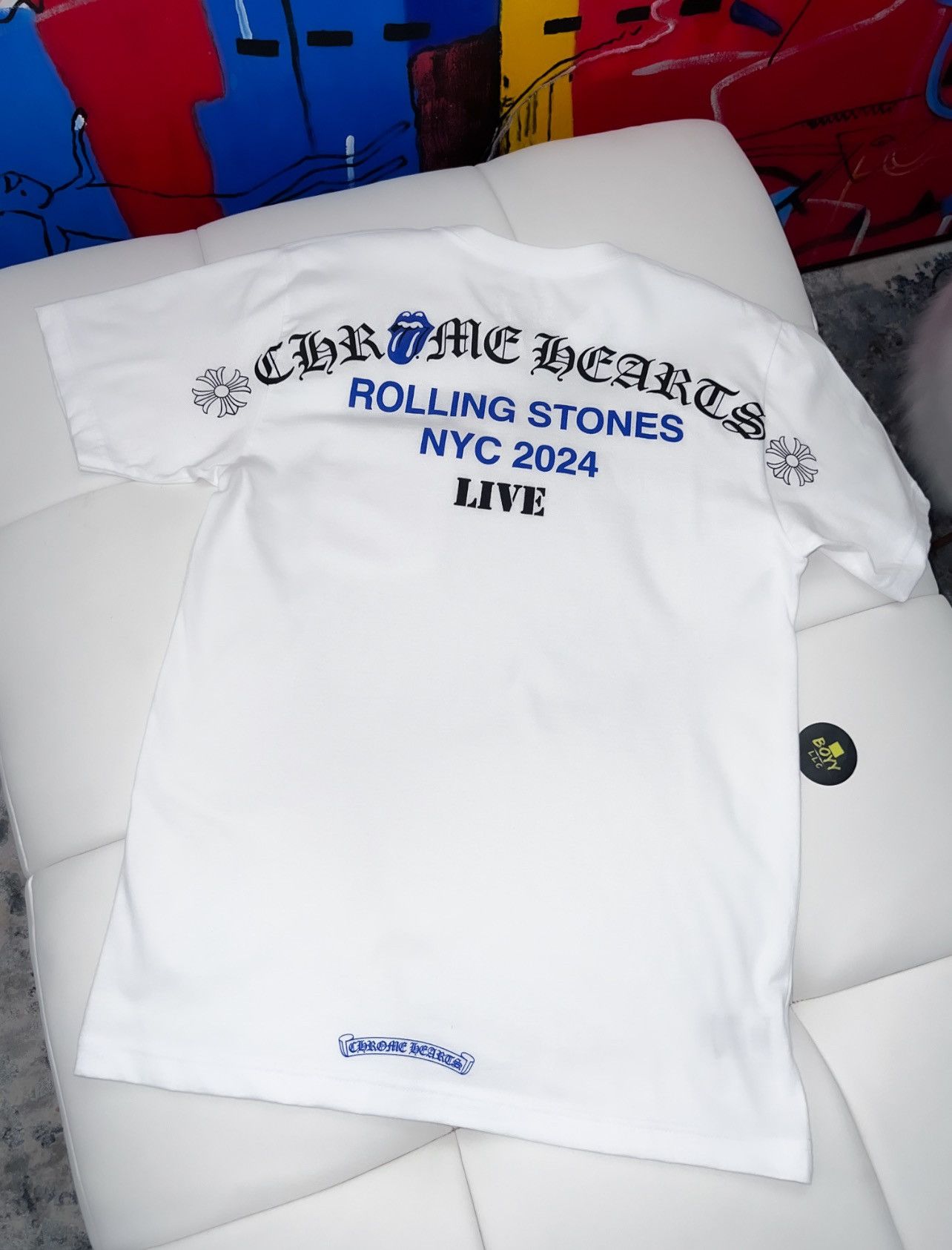 Chrome Hearts Chrome hearts x Rolling Stones logo t shirt | Grailed