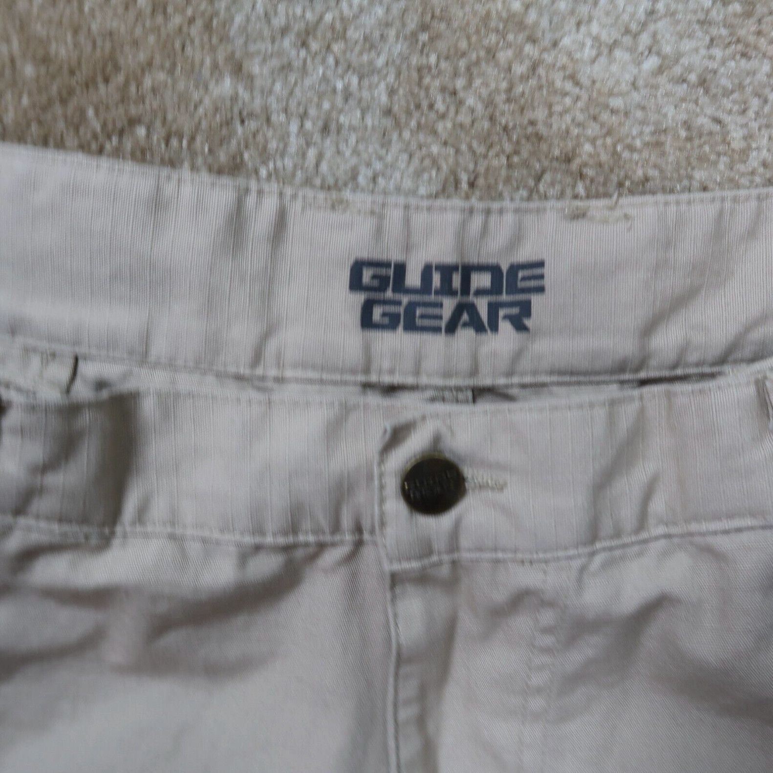 Vintage Guide Gear Cargo Shorts Men's 38 Beige Cargo Pockets | Grailed