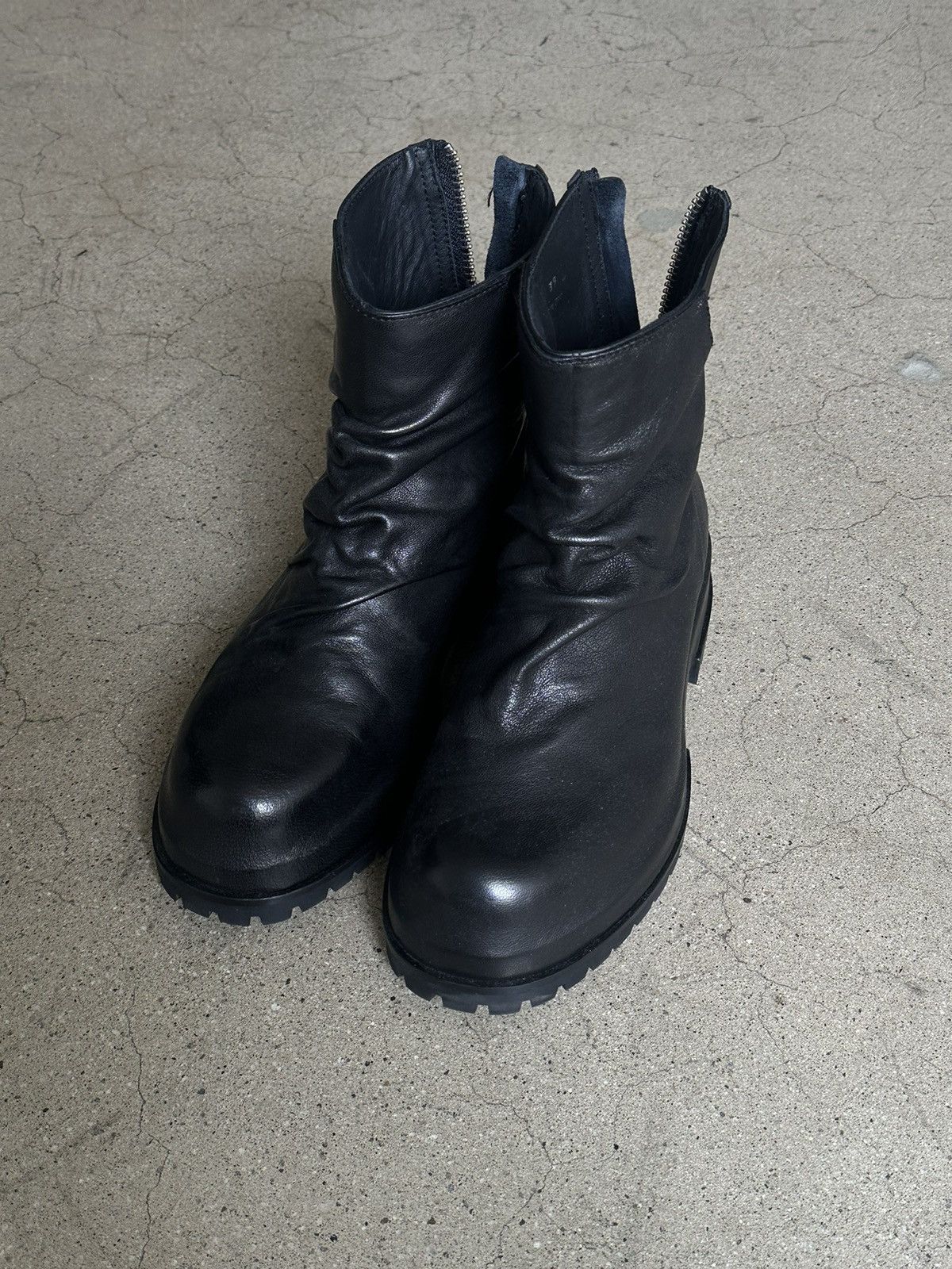 424 Black Leather 424 Marathon Boot | Grailed