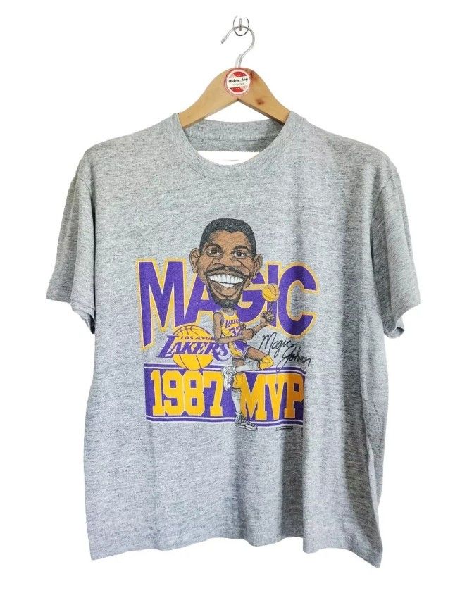 Vintage Vintage Magic Johnson Caricature 1987 MVP T-shirt | Grailed