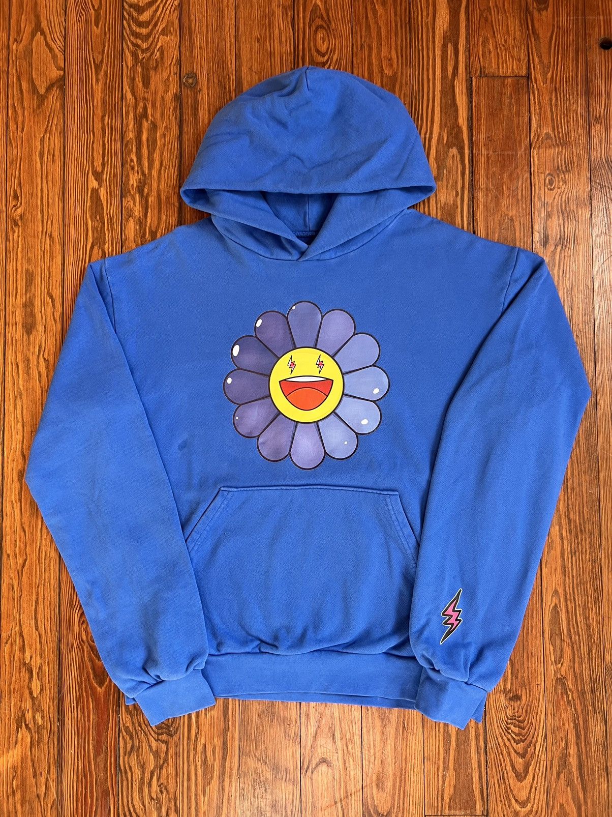 Takashi Murakami Takashi Murakami x J Balvin Colores Azul Hoodie | Grailed
