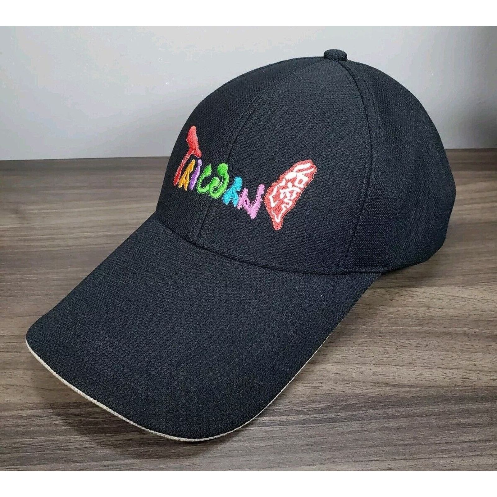 Versailles Taiwan Extra Long Bill Hat Black Embroidered Baseball Cap ...