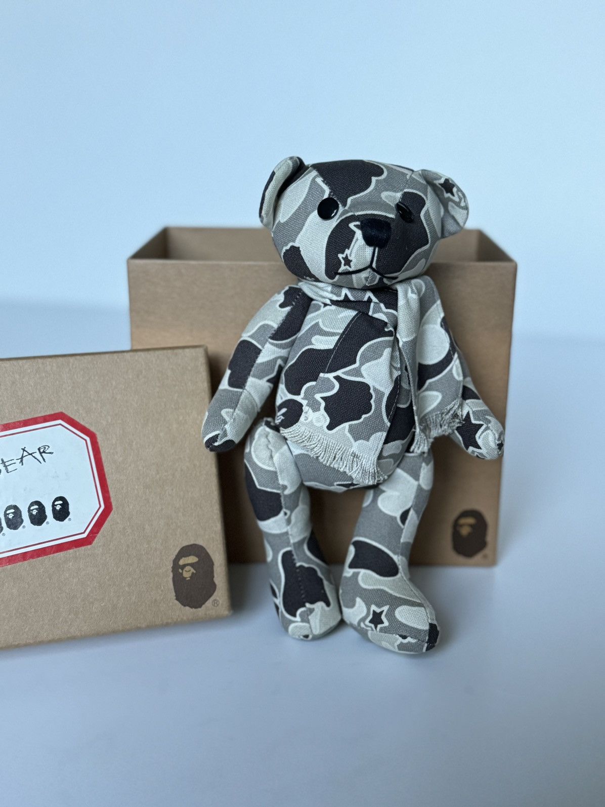 Bape 2001 20cm Bape Bear in Grey Psyche Camo | Grailed