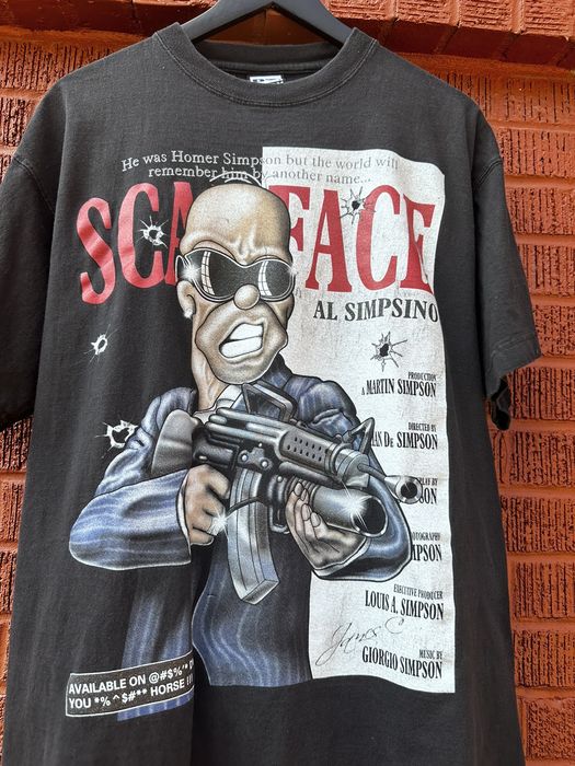 Vintage Homer Simpson Scarface | Grailed