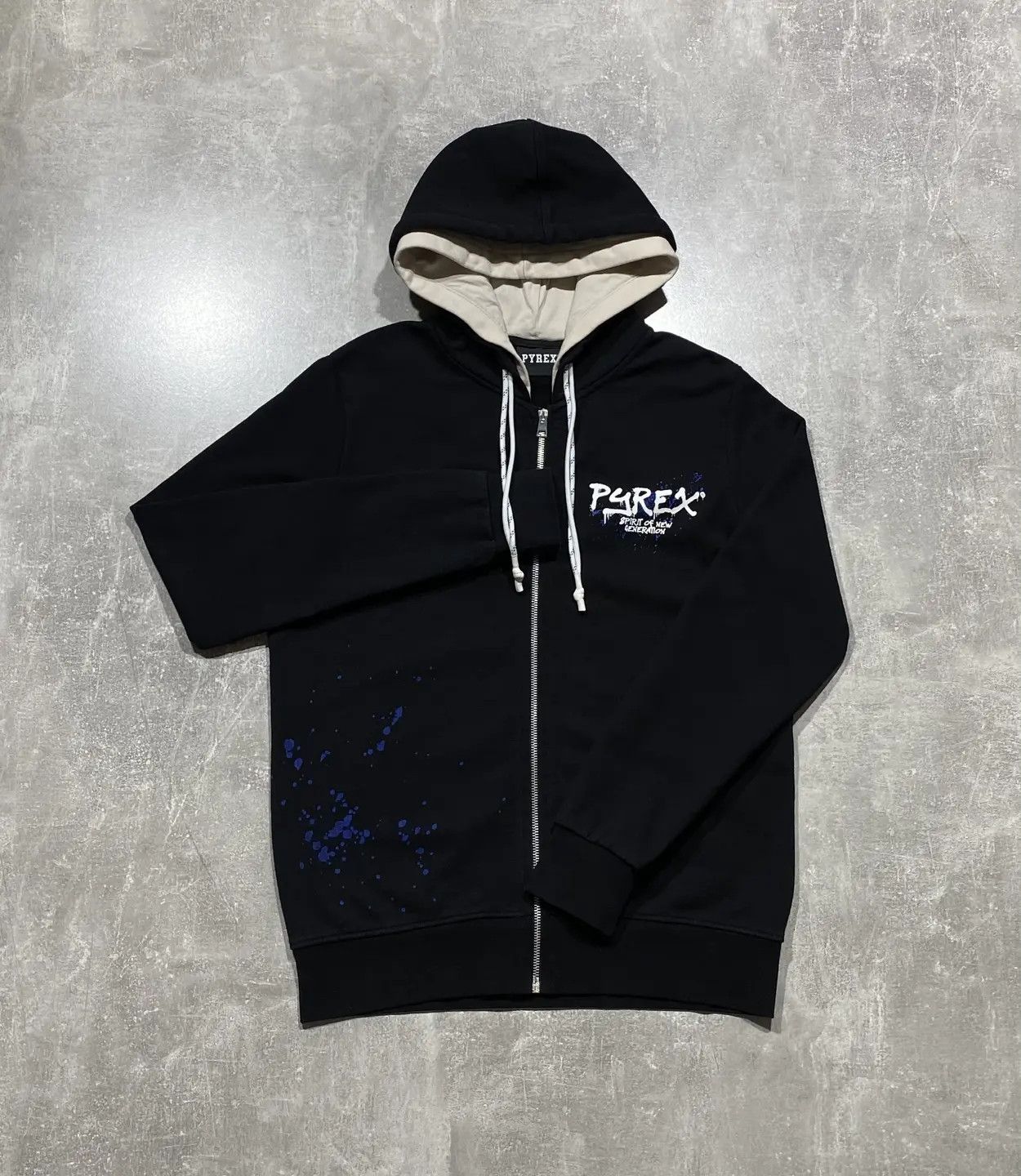 Streetwear × Vintage × Virgil Abloh PYREX Vision Zip Hoodie double hood ...