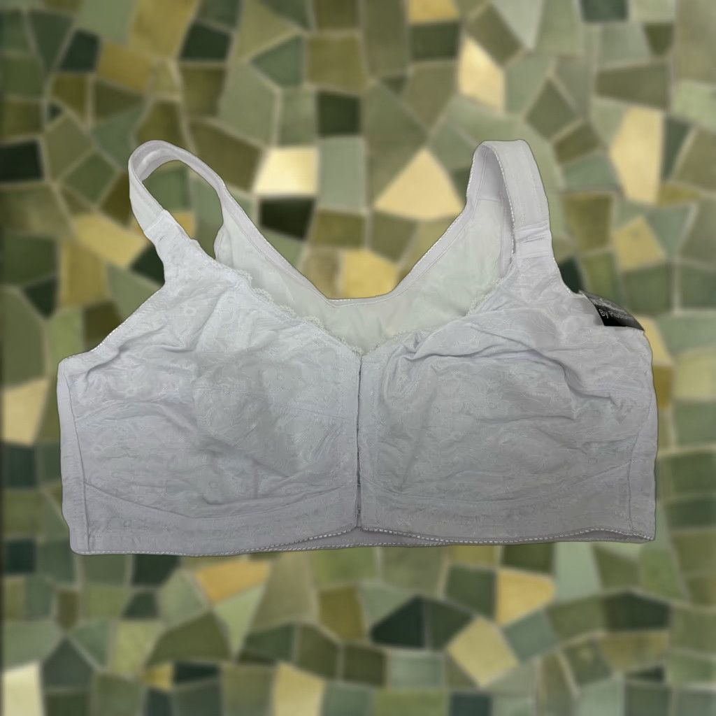 Vintage Plusform Instant Shaping Bra 42DD White Wireless Front Closure ...
