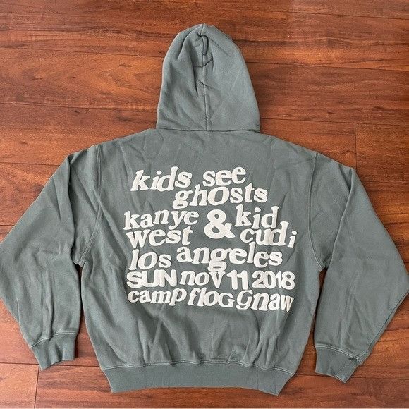 Designer NEW KSG KIDS SEE GHOSTS KANYE WEST GLACIER HOODIE XL | Grailed