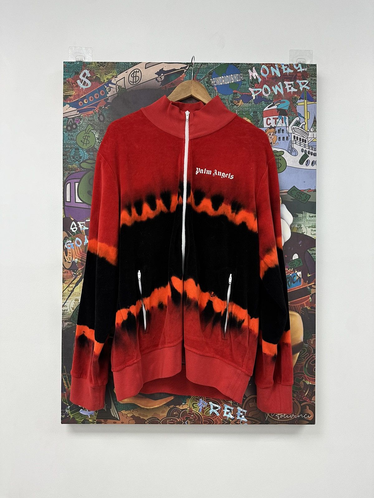 Palm Angels Palm angles red and orange track jacket | Grailed