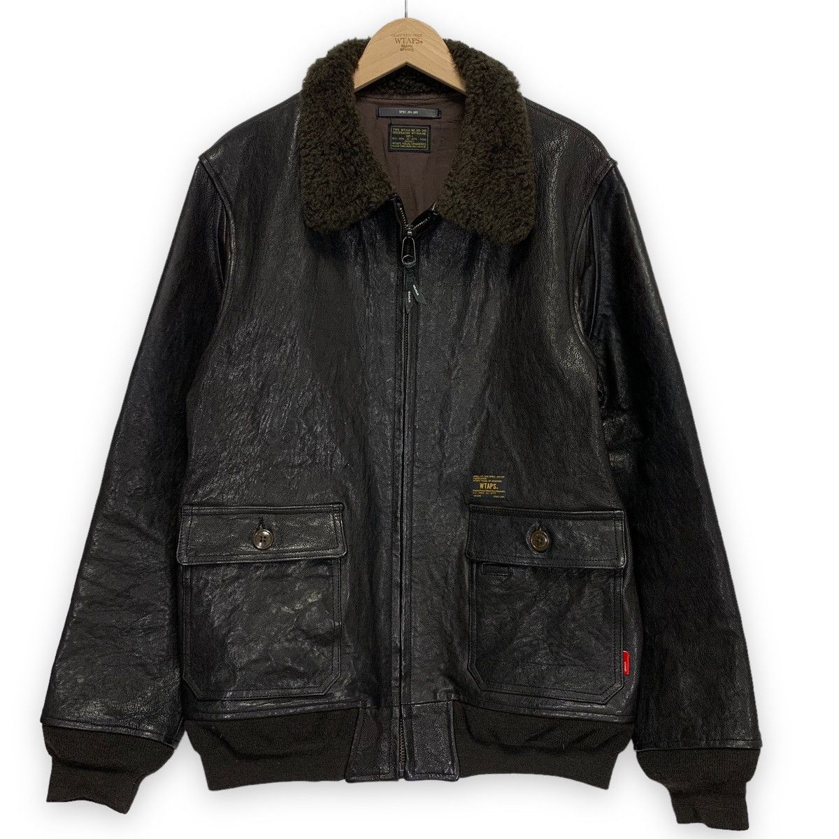 Wtaps WTAPS 13AW LIFIST G-1 GOAT LEATHER FLIGHT JACKET | Grailed