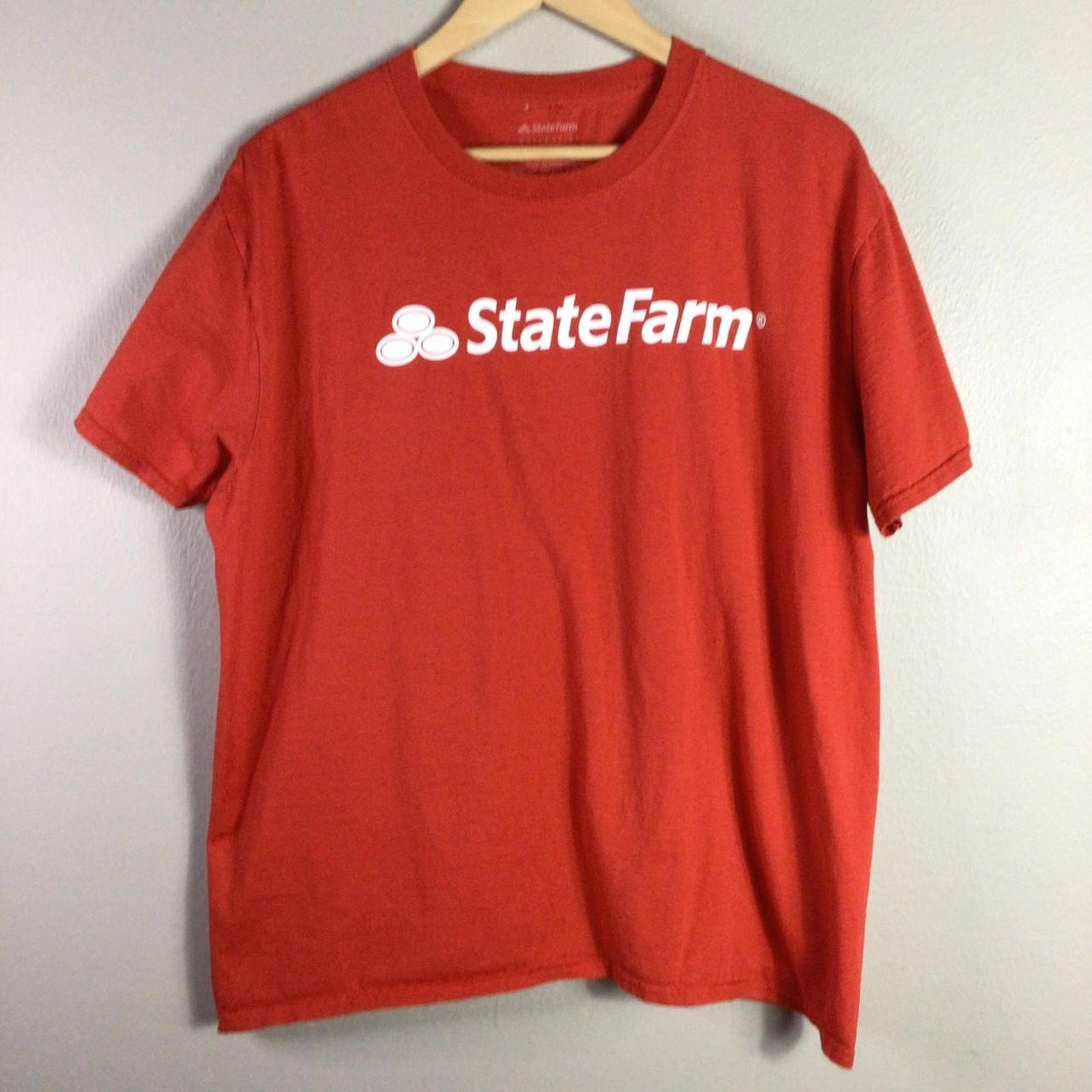 Streetwear Classic State Farm Employee costume JAKE Shirt Red XL | Grailed