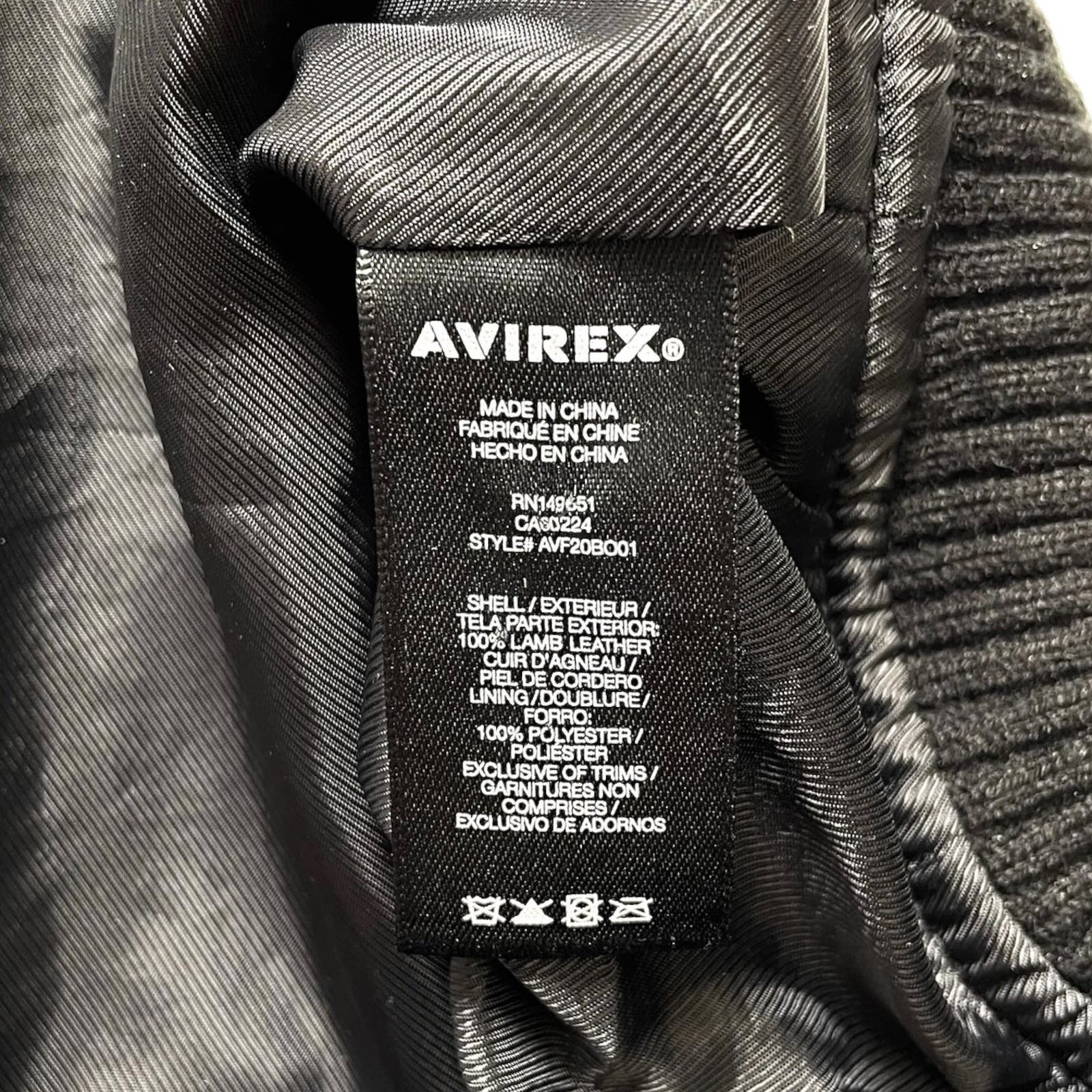 Avirex Avirex Icon Leather Jacket Jet Black | Grailed