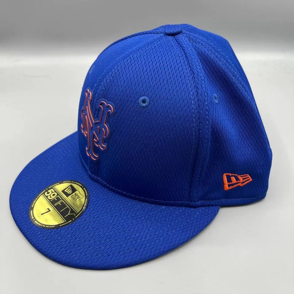 New Era New York Mets Hat Men 7 Blue 59Fifty New Era Fitted Cap New ...