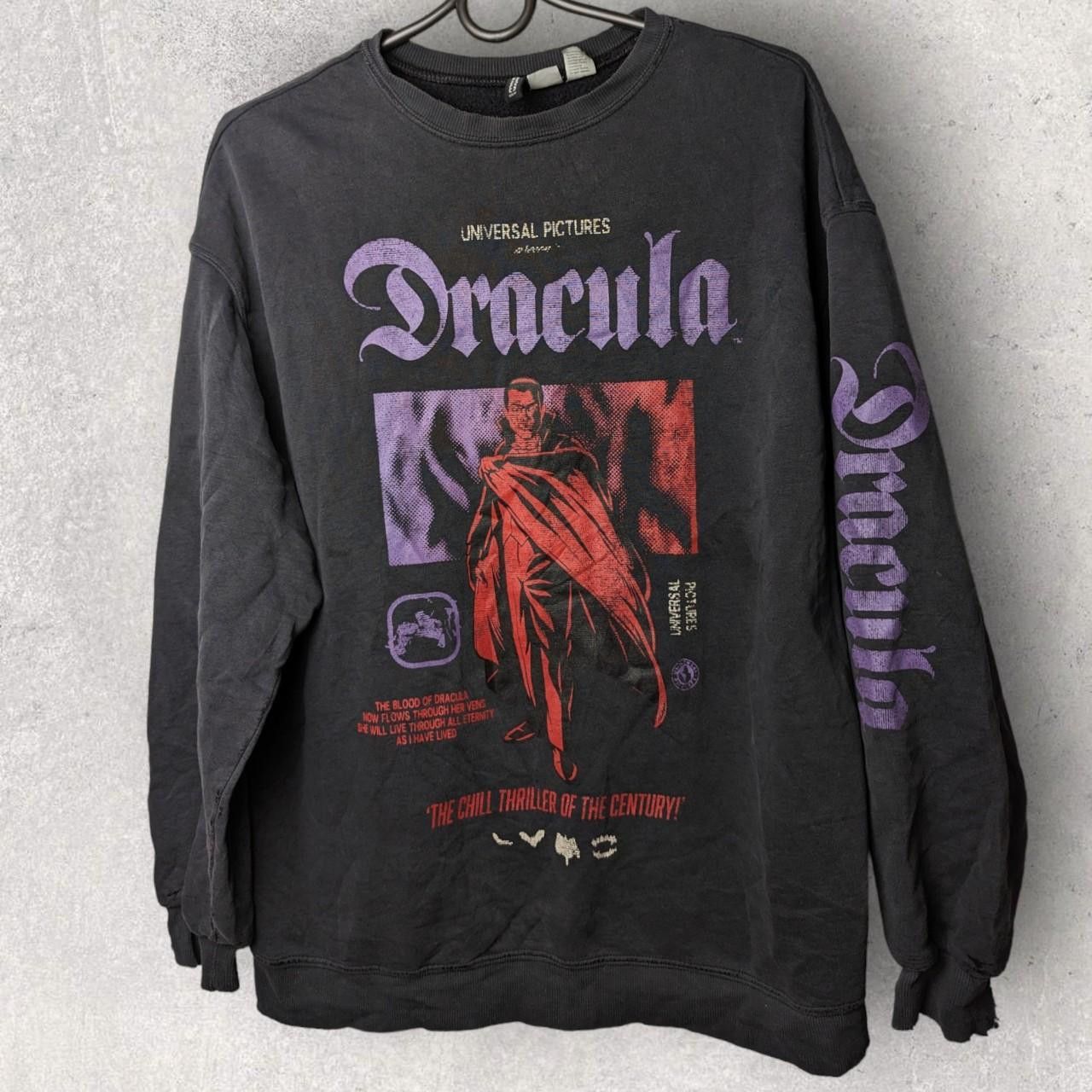 H&M × The Vampire's Wife × Vintage Black Printed Sweatshirt Dracula ...