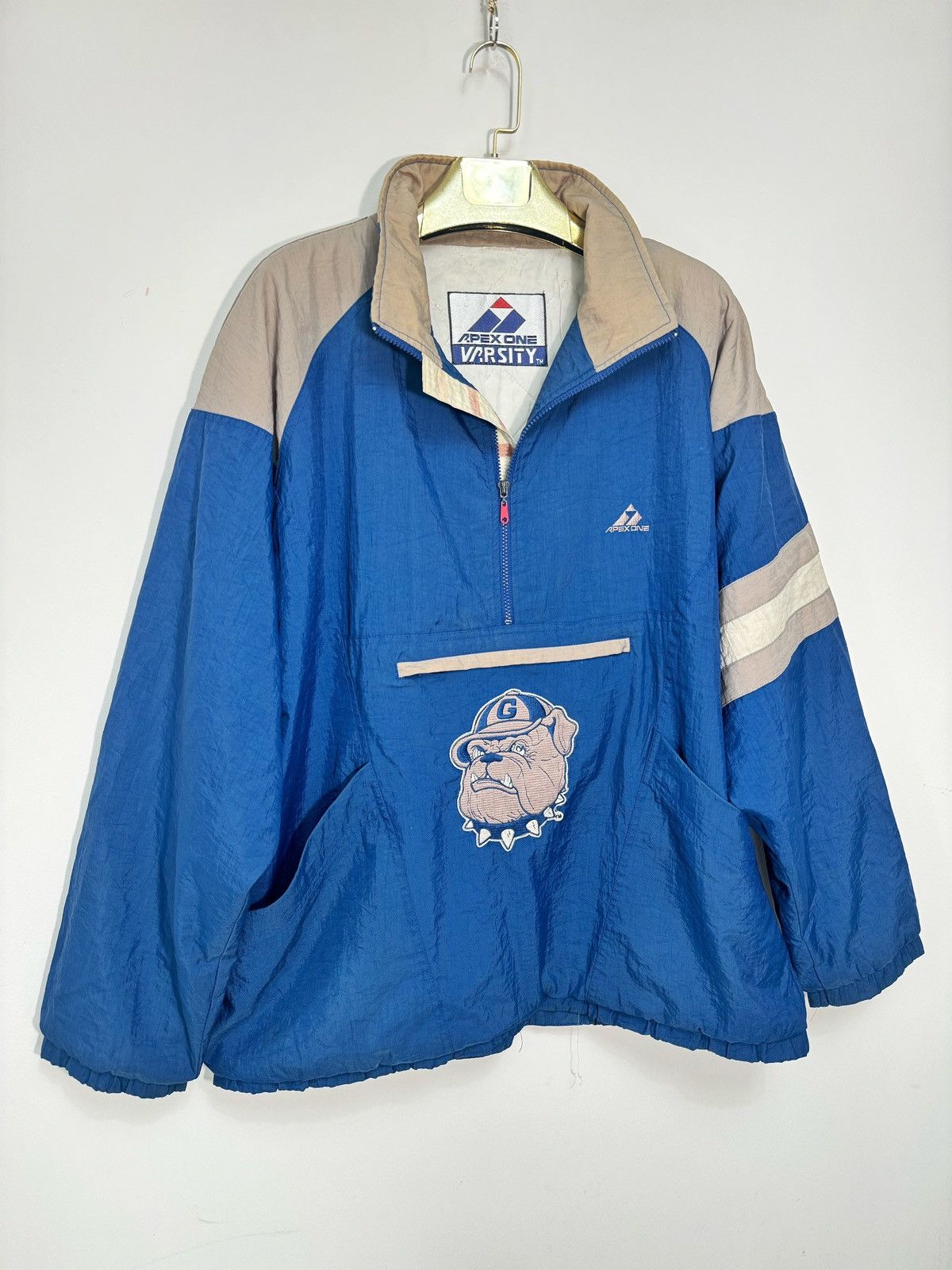Apex One × Vintage Vintage Georgetown Hoyas Bulldog Embroidered Bomber ...