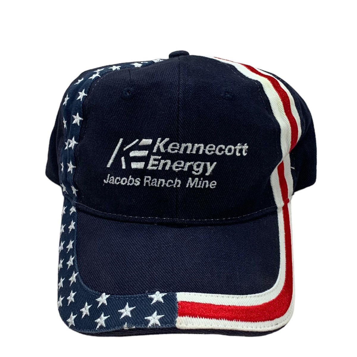 Vintage VTG Kennecott Energy Jacobs Ranch Mine Long Horn Flag Hat | Grailed