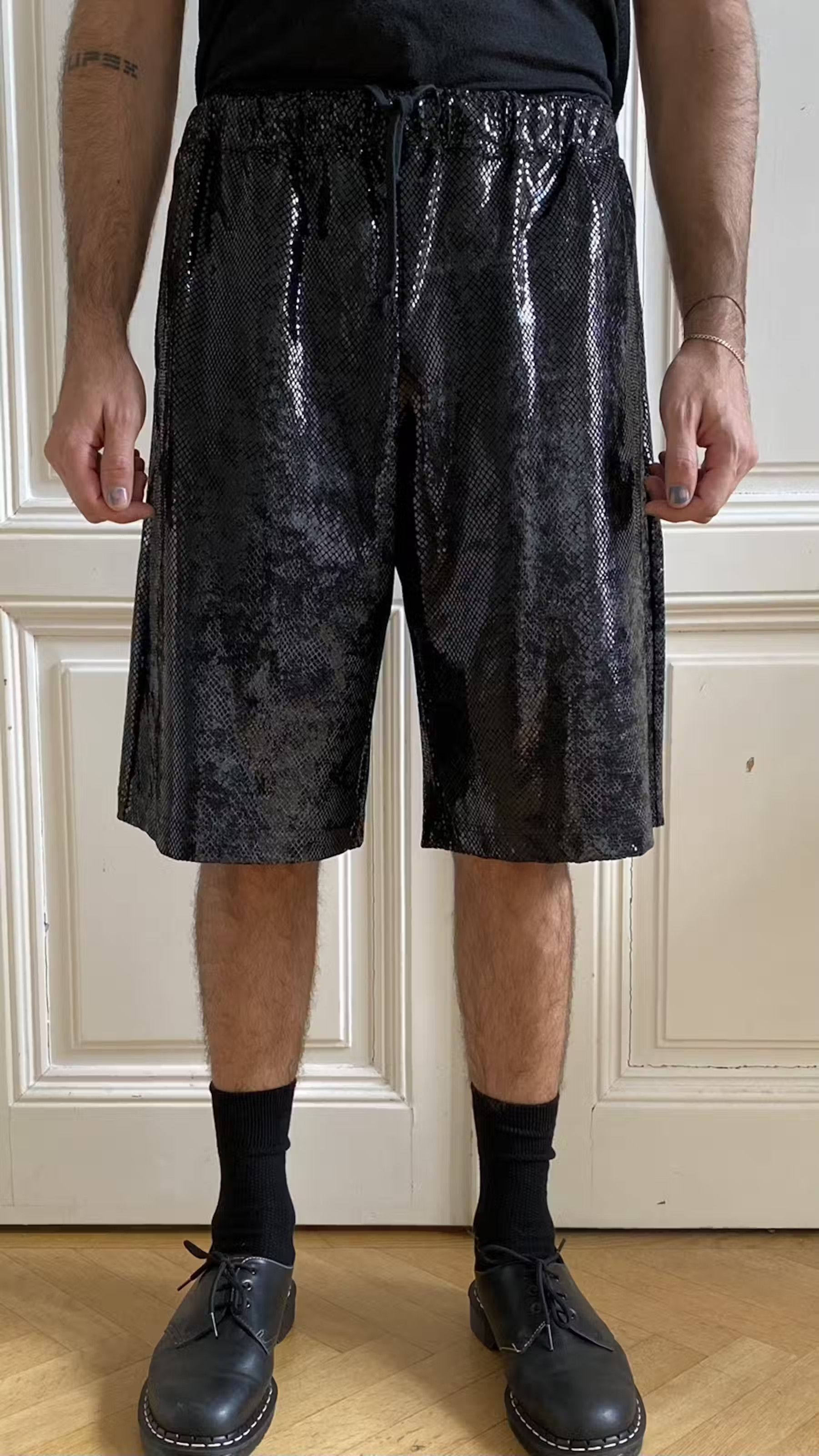 Comme Des Garcons Homme Plus CDG Homme Plus Sequin Print Baggy Shorts ...